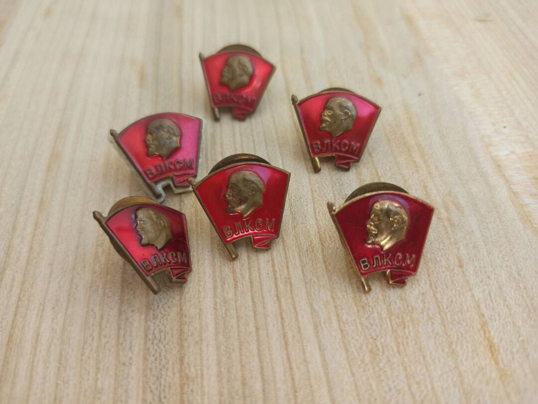 Soviet Badge Vladimir Lenin - USSR Lenin Pin Badge, Komsomol Badge ...
