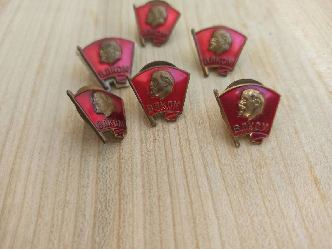 Soviet Badge Vladimir Lenin USSR Lenin Pin Badge Komsomol - Etsy