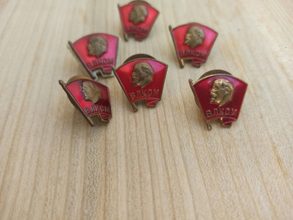 Soviet Badge Vladimir Lenin USSR Lenin Pin Badge Komsomol - Etsy
