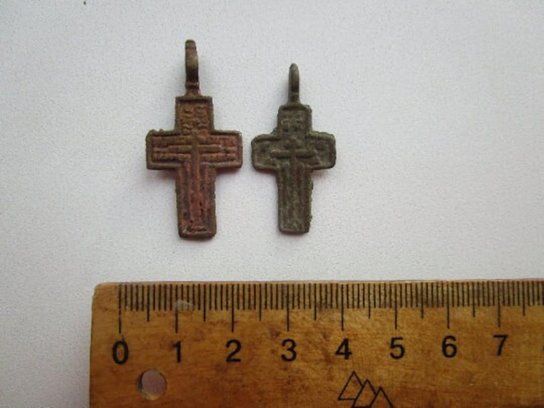 Set of 2 Crosses of Russian Empire Antique Russian Orthodox Crosses ...