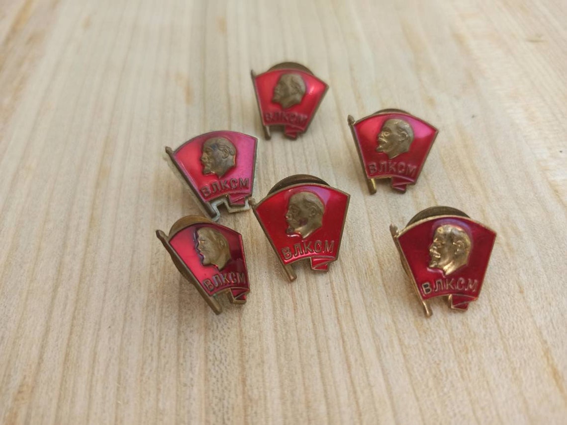 Soviet Badge Vladimir Lenin USSR Lenin Pin Badge Komsomol - Etsy