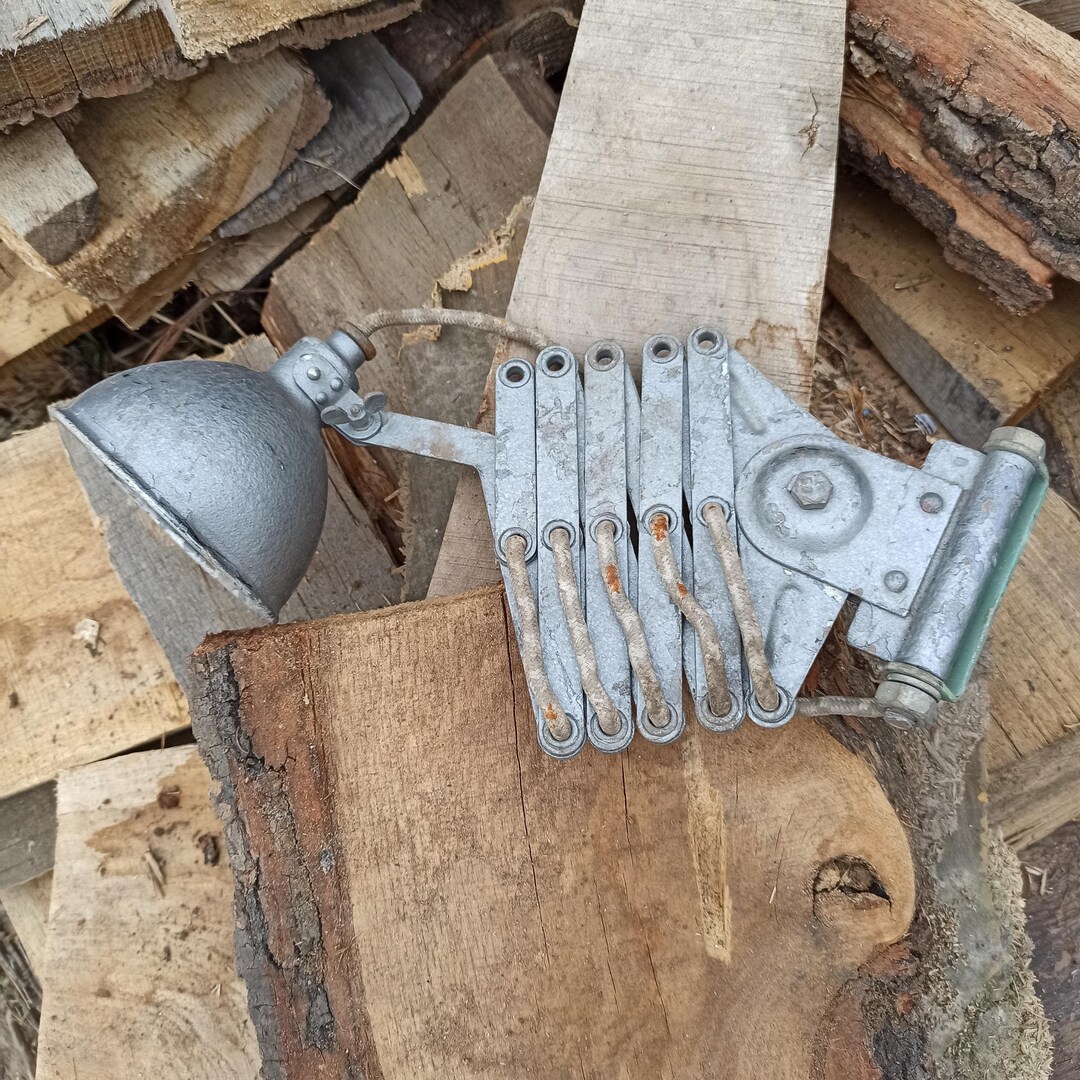 Vintage Russian Scissor Wall Lamp - Unique Scissor Lamp - Metal Russian ...