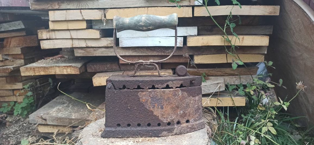 Original European Iron Old Primitive Hand Coal Iron From Europe large ...