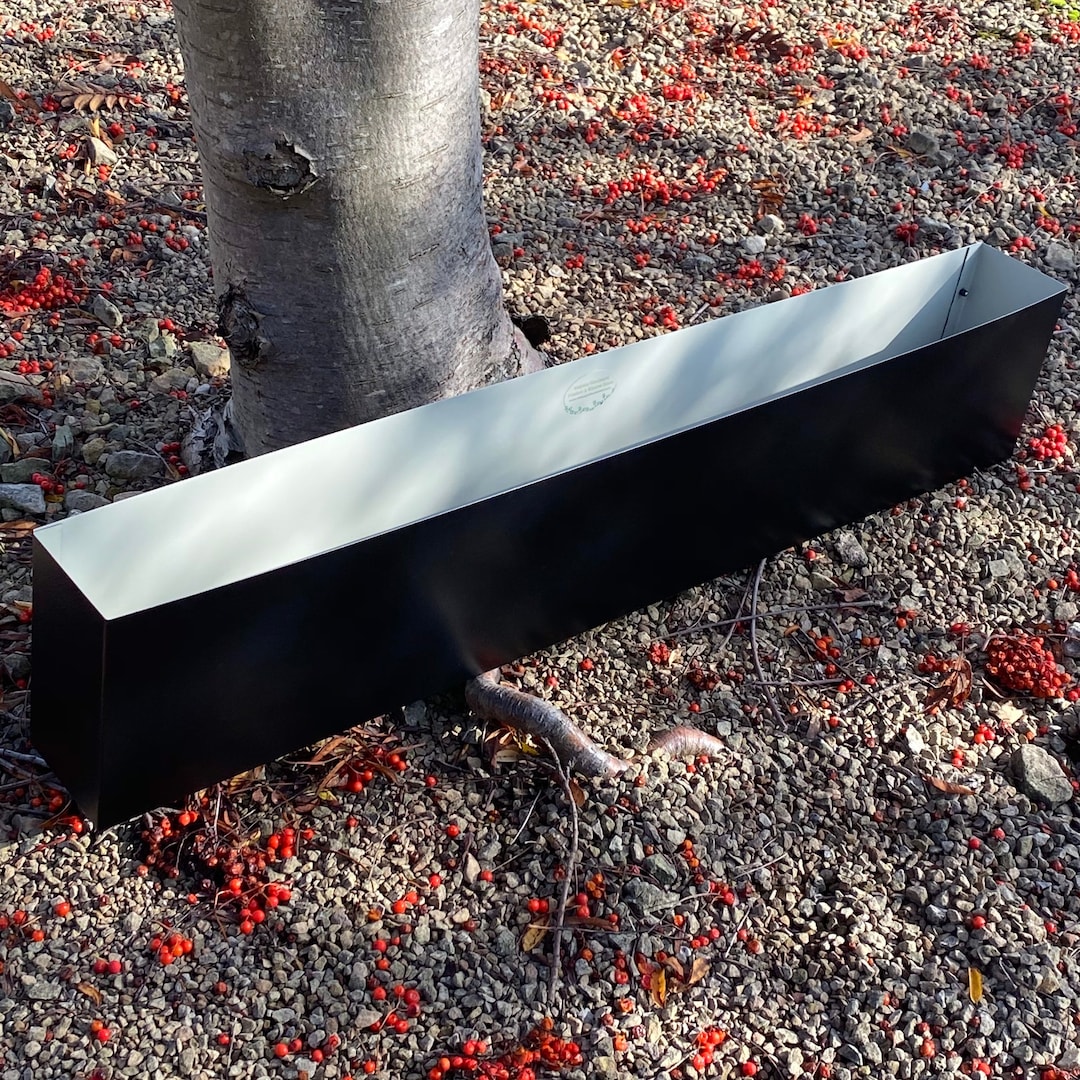 Handmade Long Flower Trough, Modern Metal Planter, Succulent Holder ...