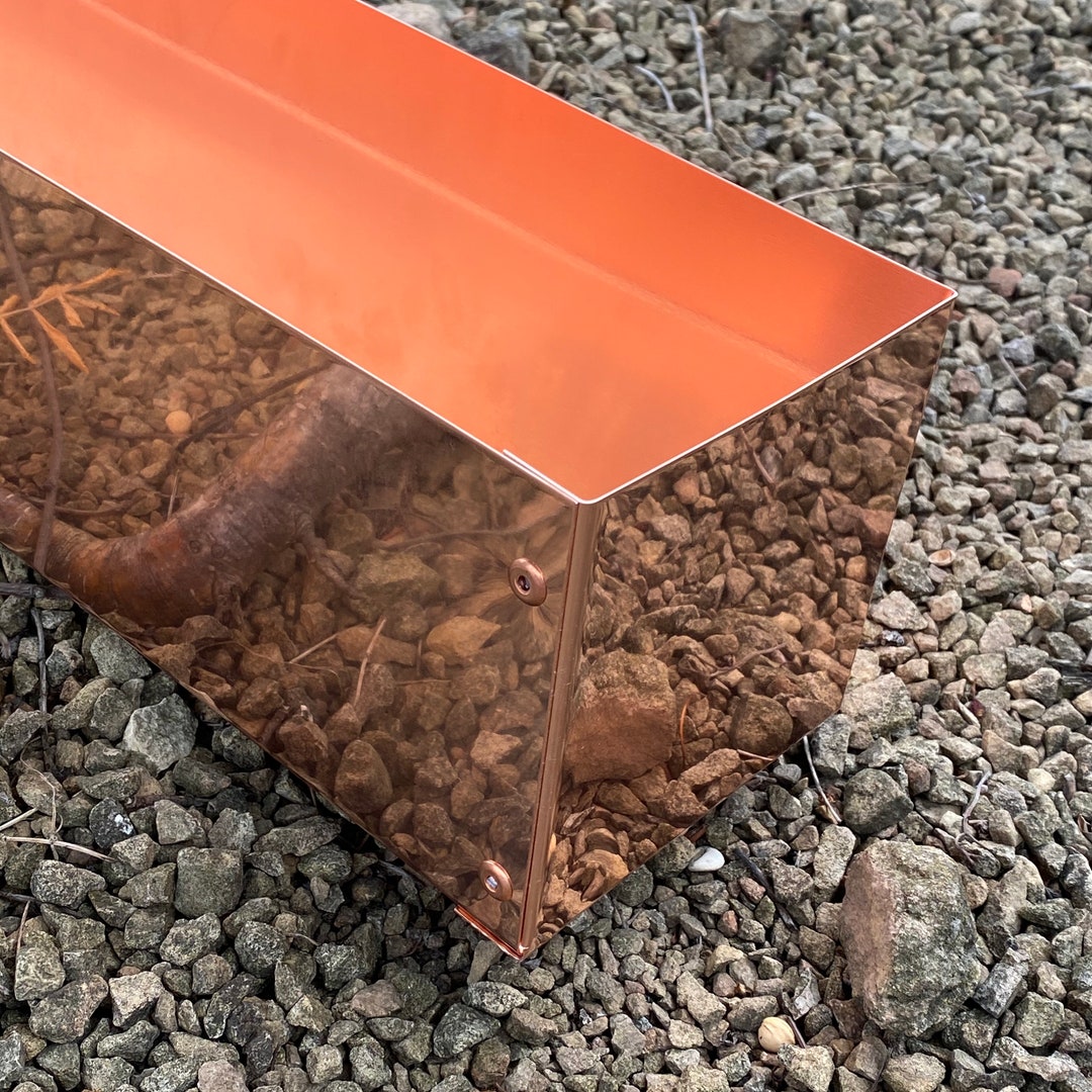 Solid Copper Window Box Handmade Metal Planter Handmade From Recycled Repurposed Copper Sheet - Etsy