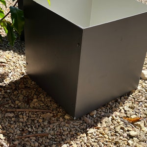 Pair of Cubes Grey Smooth Finish Handmade Metal Garden - Etsy UK