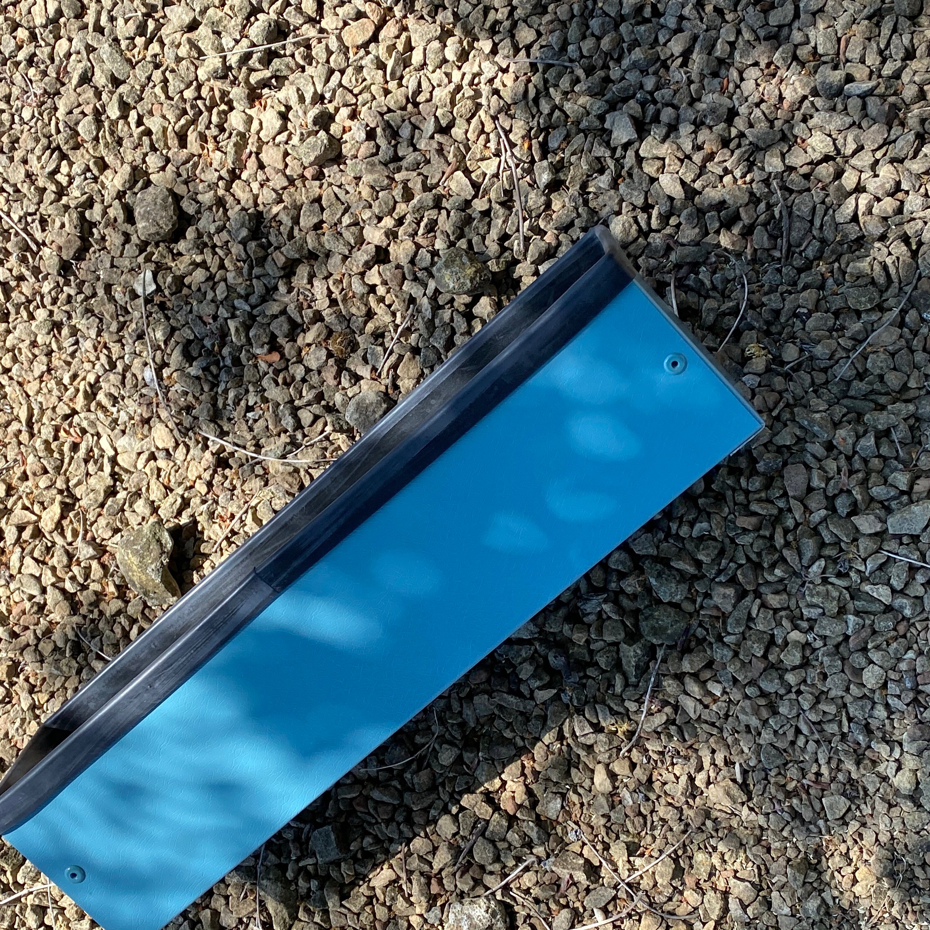 40cm Long Blue Window Box Style Handmade Metal Planter, with Rubber ...