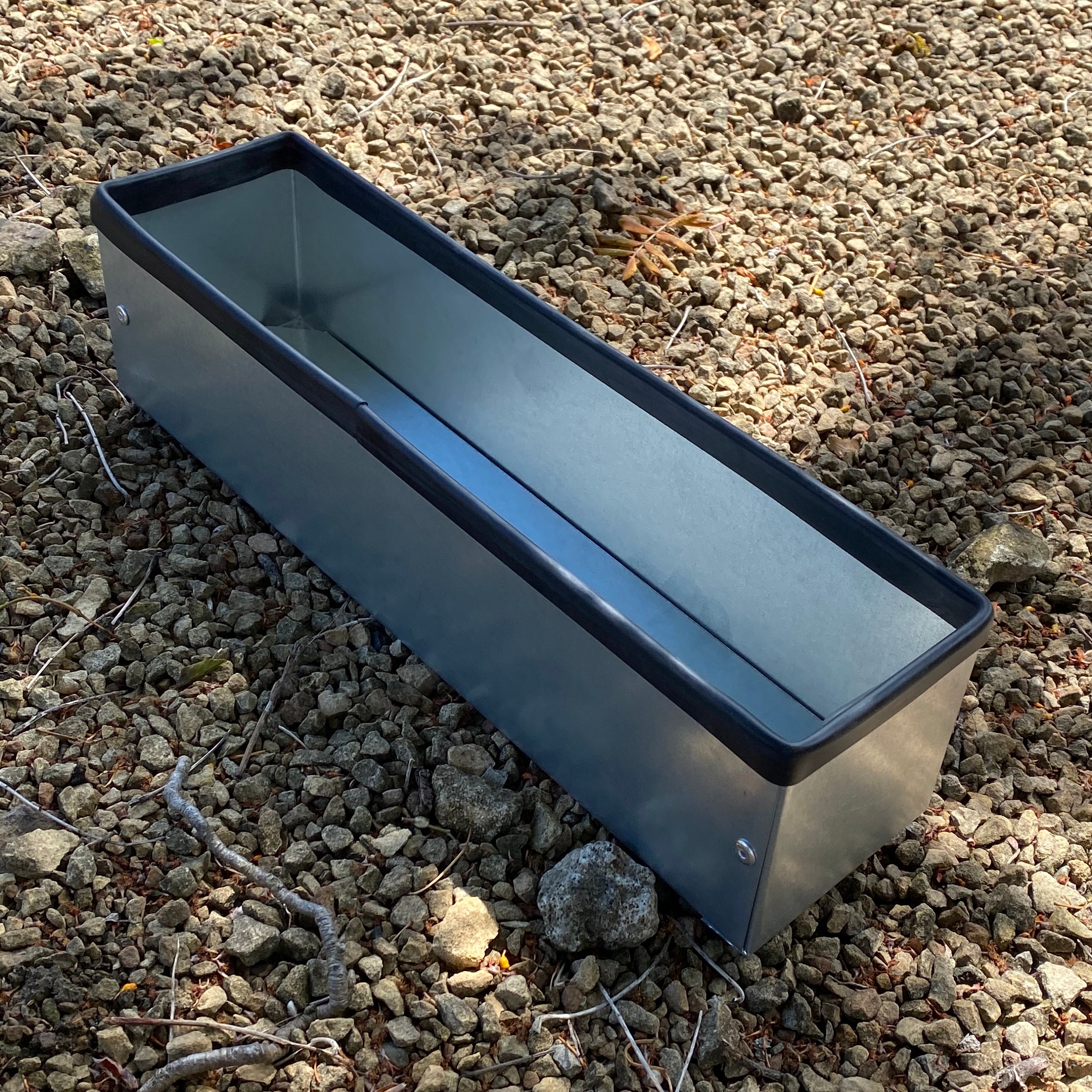 40cm Long Plain Galvanised Window Box Style Handmade Metal Planter ...