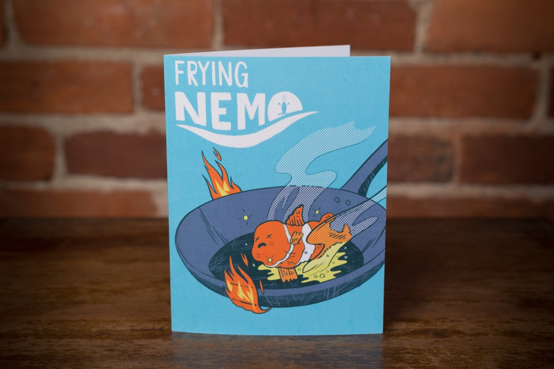 Frying Nemo Greeting Card, Finding Nemo Card, Punny Card for Friend ...