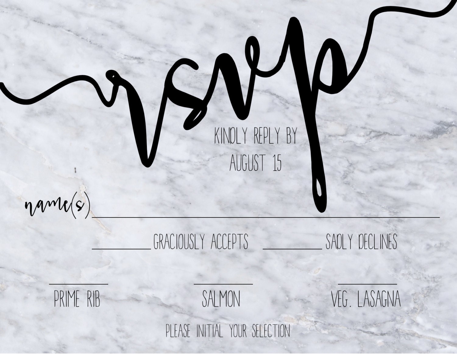 Marble Script Wedding Invitation Suite & Save the Date - Etsy