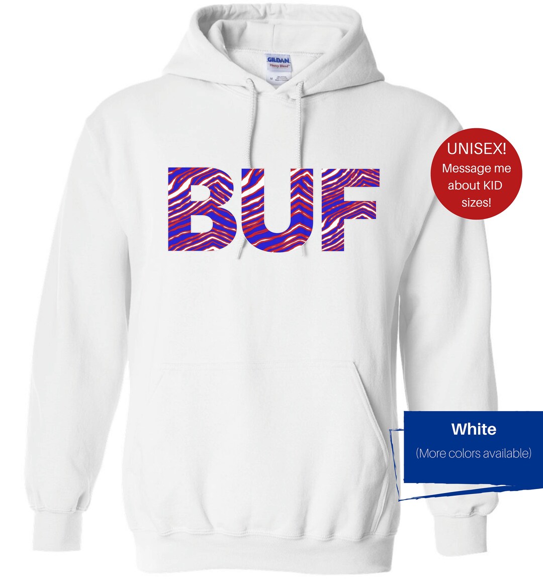 Buffalo Football Zuba Hoodie Zuba Buffalo Hoodie - Etsy