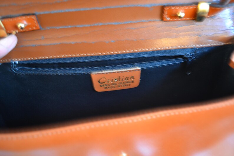 Vintage Cristian Rare Italian Leather Crossbody Purse - Etsy