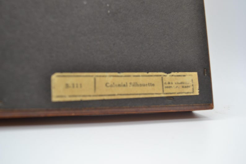 Pair of Vintage Colonial Silhouette Art Pieces Man and Woman in Gold ...