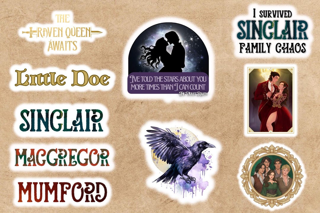 The Violet Raven Stickers - Etsy