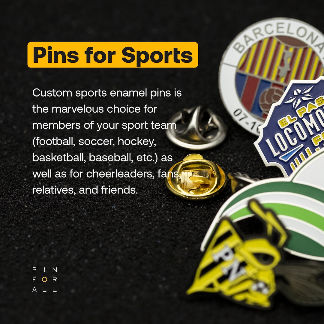 Sport Enamel Pin - Pins for Team - Hockey Enamel Pins - Soccer Fan Pins ...