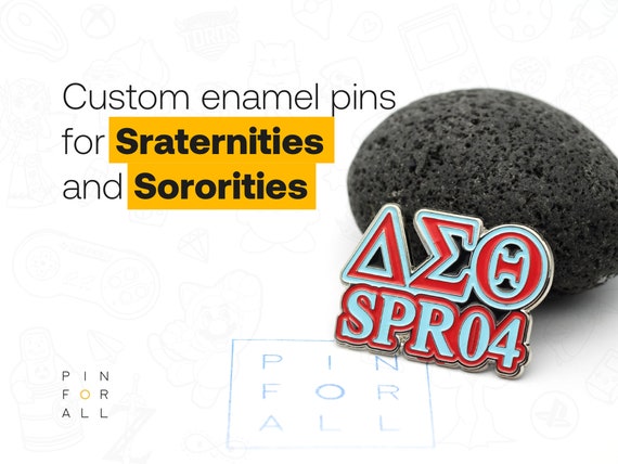 Greek Life Enamel Pins Fraternities and Sororities Enamel - Etsy