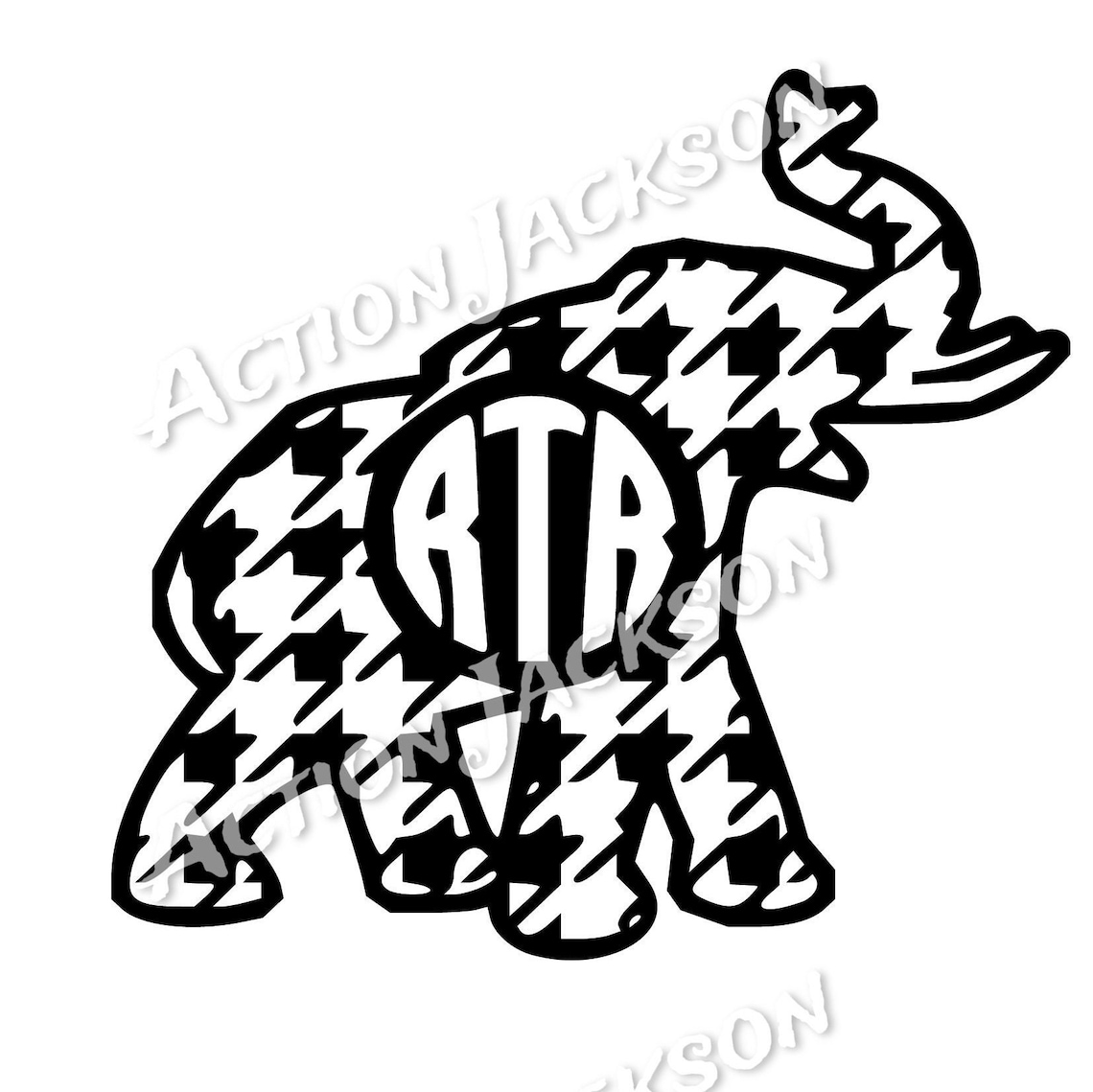 Alabama RTR Elephant Logo SVG and DXF - Etsy