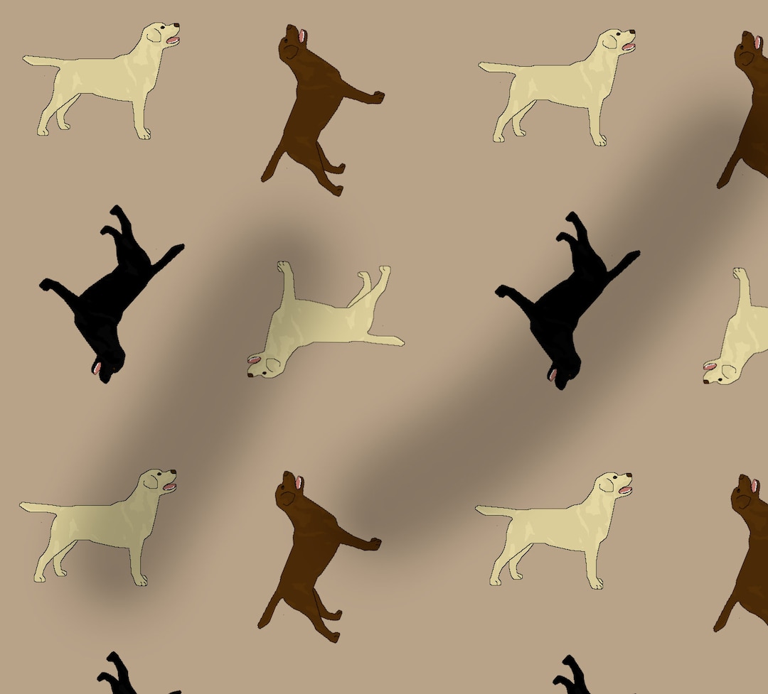 Labrador Retriever Pattern Fabric, Dog Fabric, 100% Cotton, Dogs ...