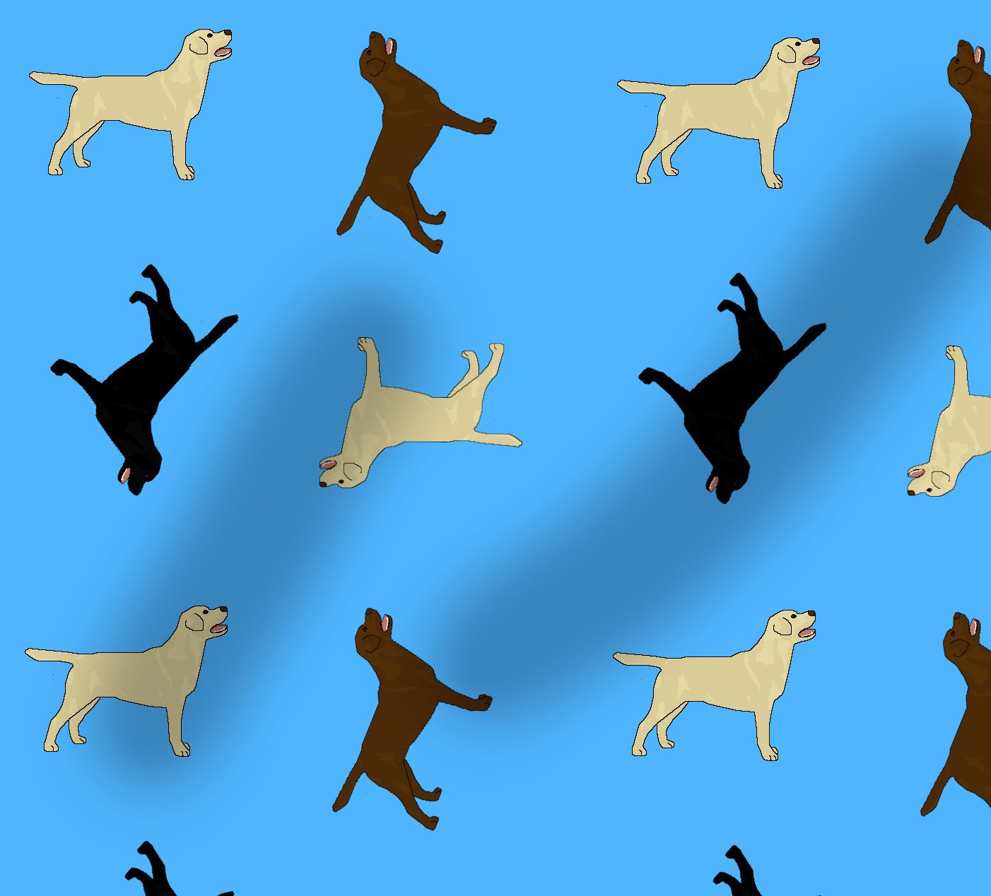 Labrador Retriever Pattern Fabric, Dog Fabric, 100% Cotton, Dogs ...