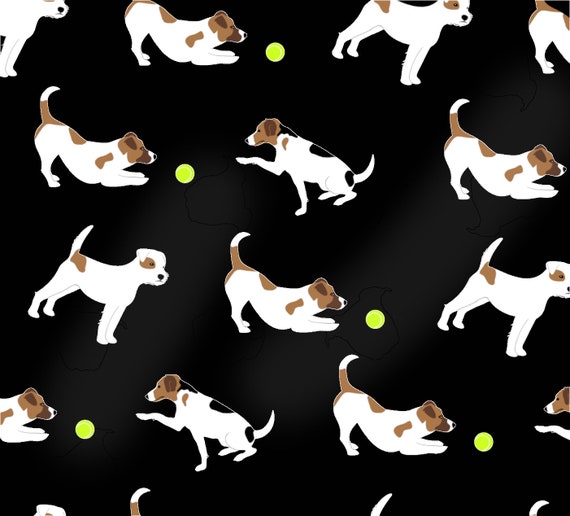 Parson Jack Russell Terrier Pattern Fabric Dog Fabric 100% - Etsy