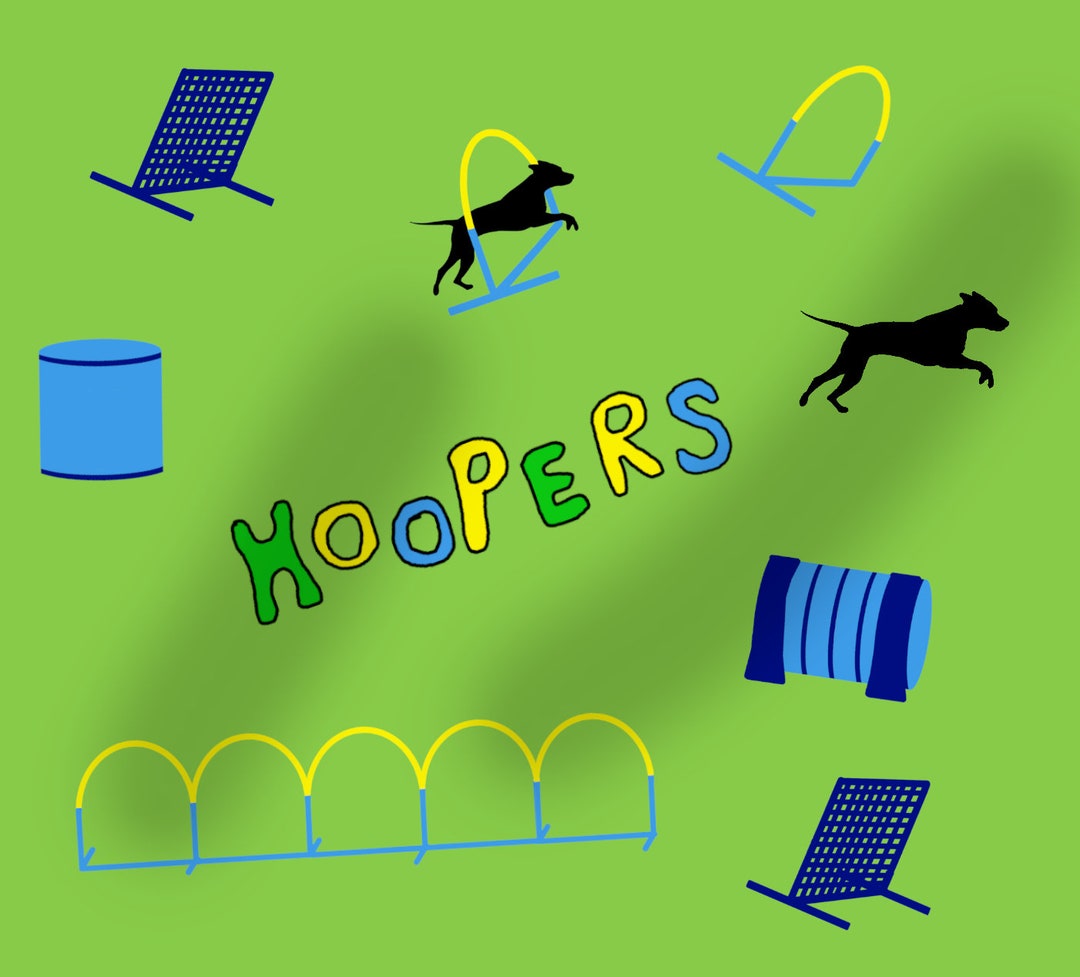 Hoopers Agility Pattern Fabric, Dog Fabric, 100% Cotton, Dogs, Washable ...