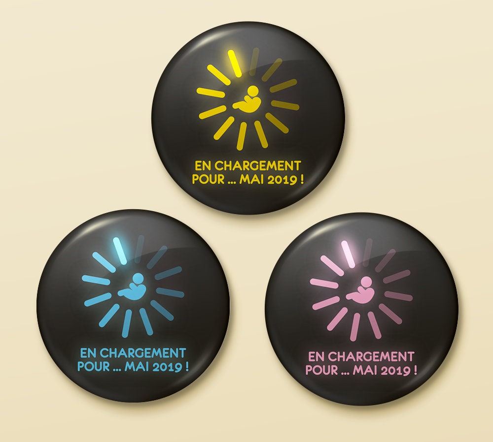 Pregnancy badge announces baby being loaded birth | Etsy