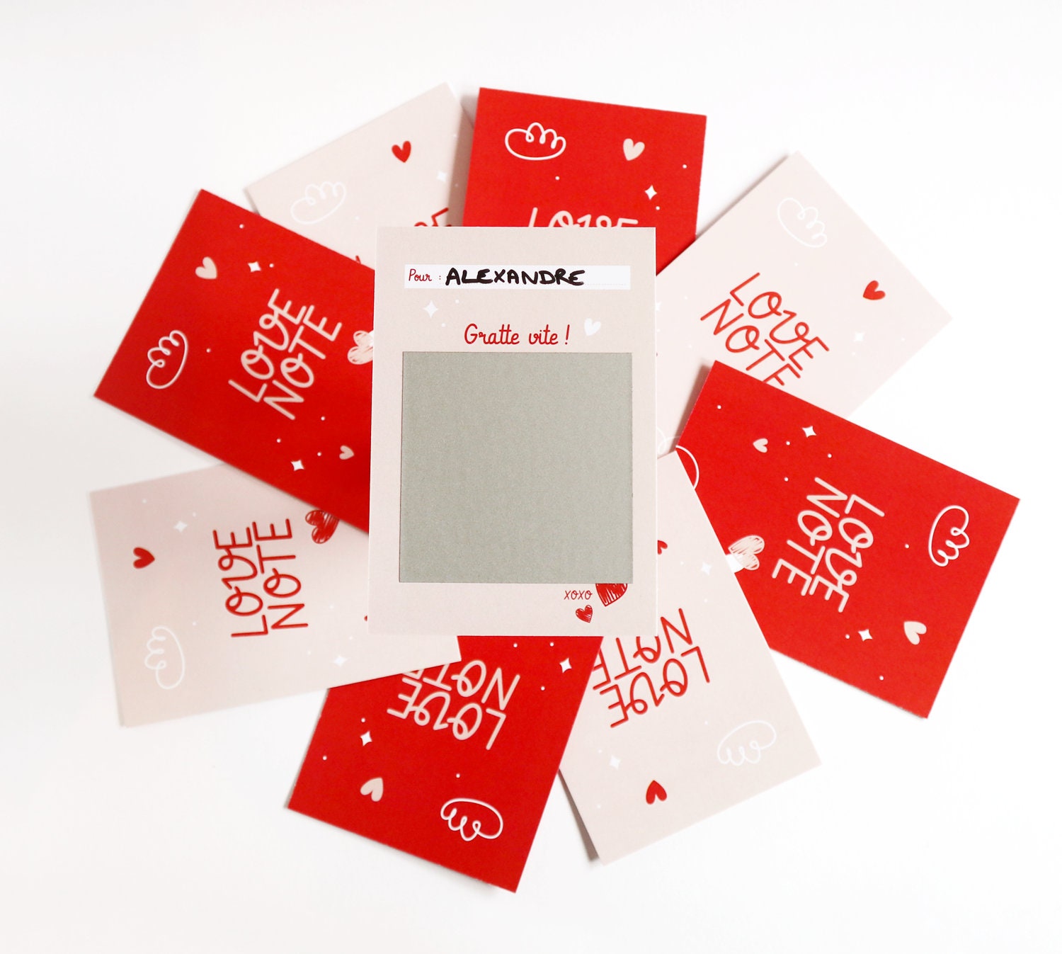 Mini Scratch Card to Customize for Valentine's Day - Etsy
