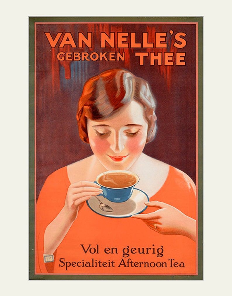 Van Nelles Tea Advertisement, Coffee, Vintage Advertising, Retro ...