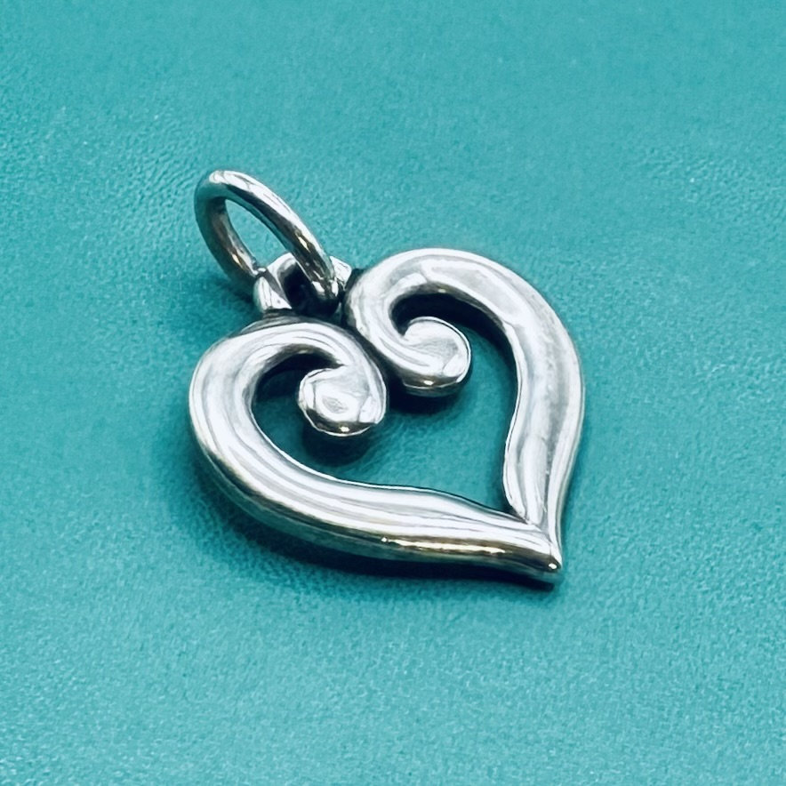 Retired James Avery Sterling Silver 925 Love Scroll Heart Charm or ...