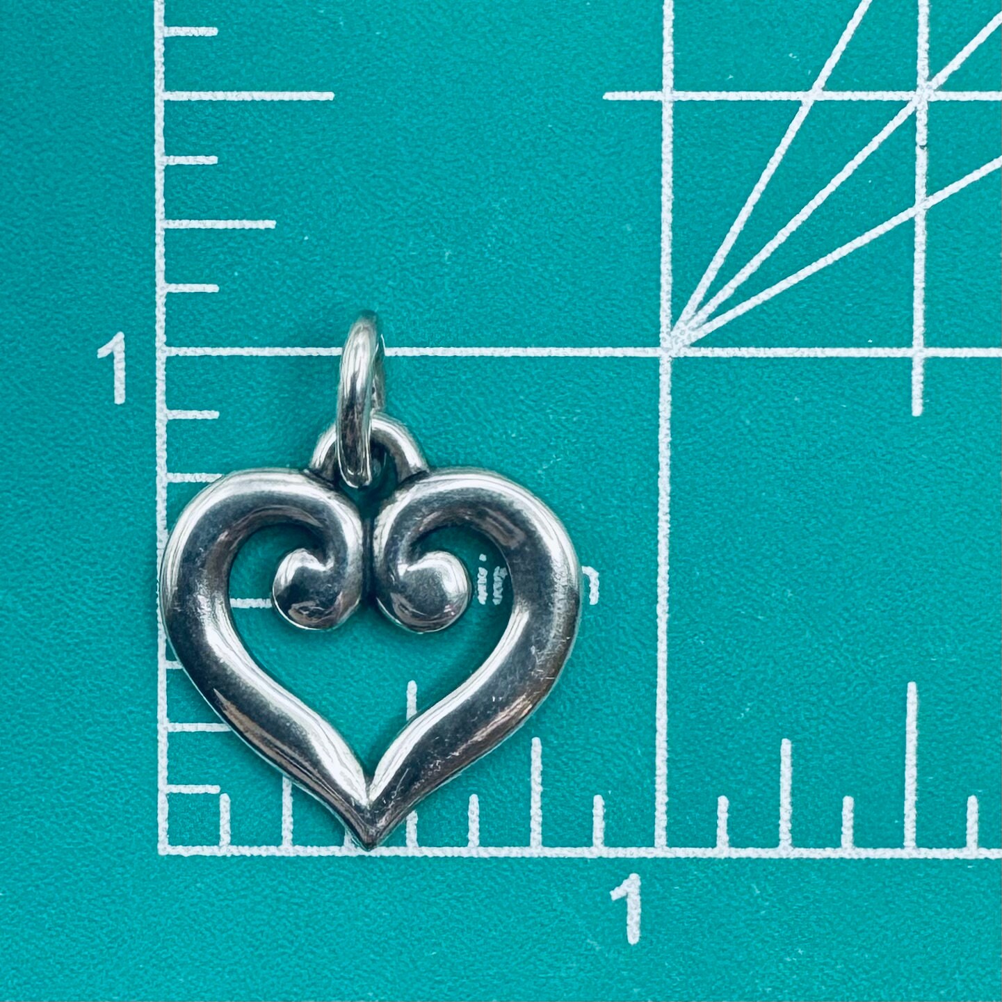 Retired James Avery Sterling Silver 925 Love Scroll Heart Charm or ...