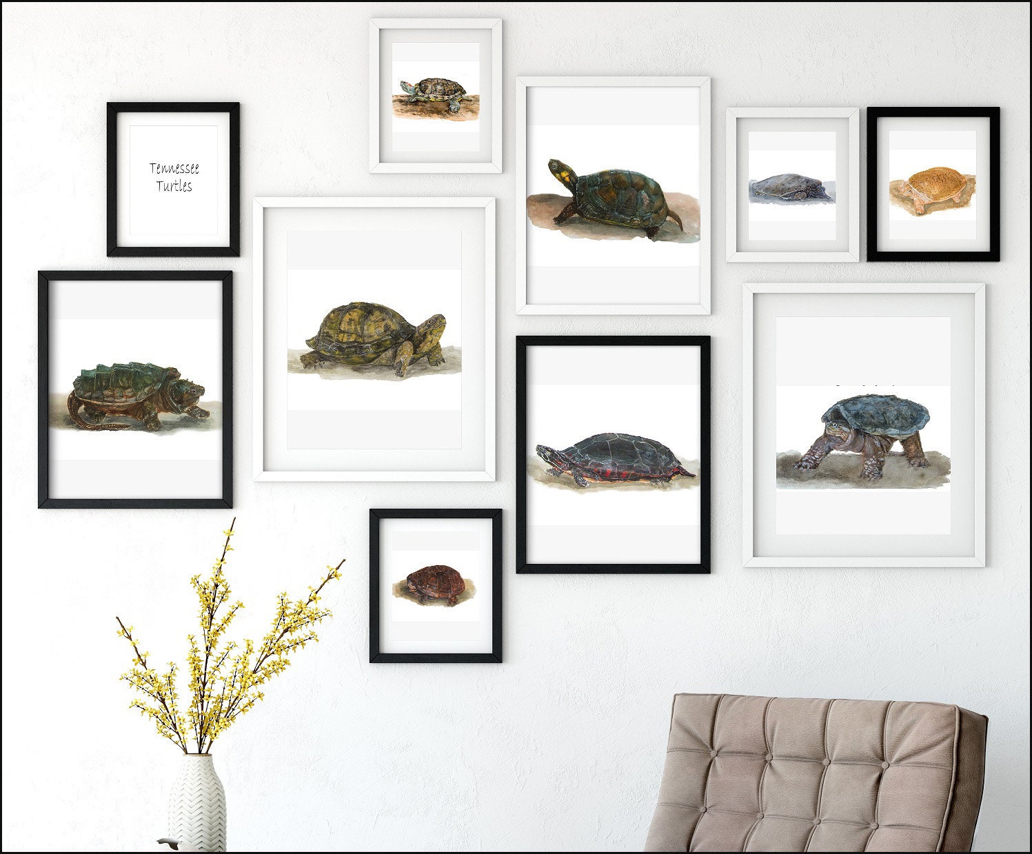 Wall Décor Alligator Snapping Turtle Fine Art Print from an original ...