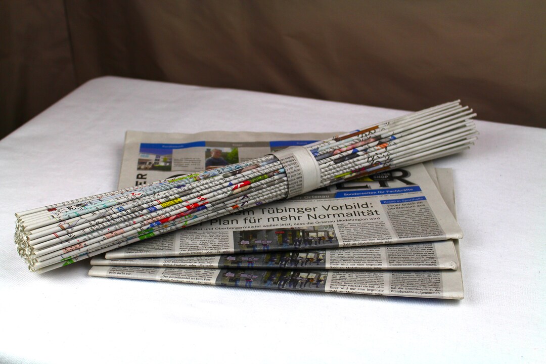 Wide Paper Rolls 100 Pcs., Newspaper Rolls for Braiding - Etsy