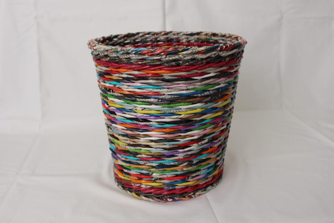 Newspaper Wastebasket, Small, Colorful - Etsy