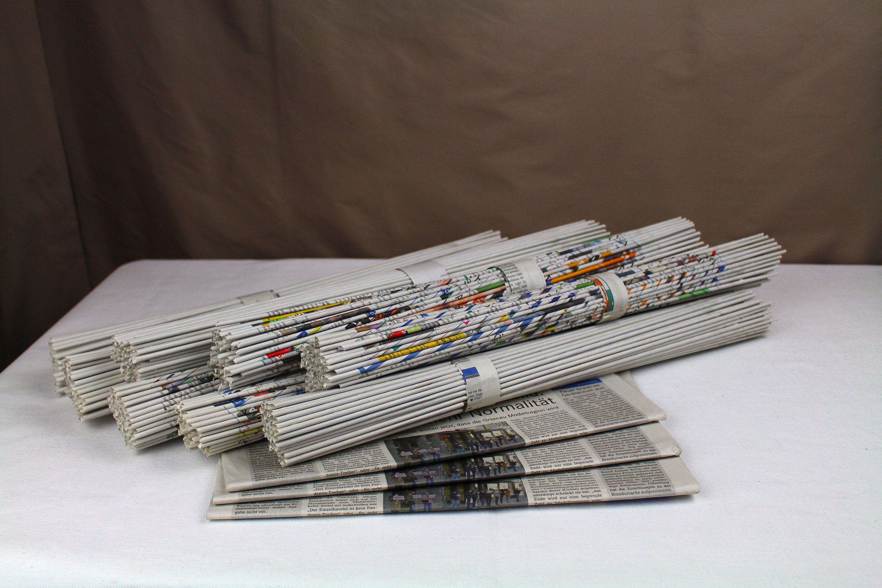 Narrow Paper Rolls Blank 100 Pcs., Newspaper Rolls for Braiding - Etsy