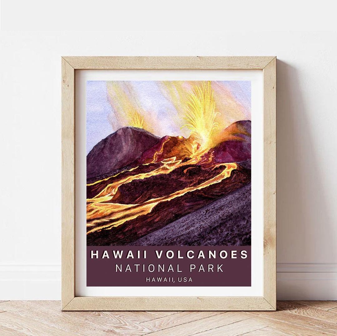 Hawaii Volcanoes National Park Poster 8x10” - Etsy