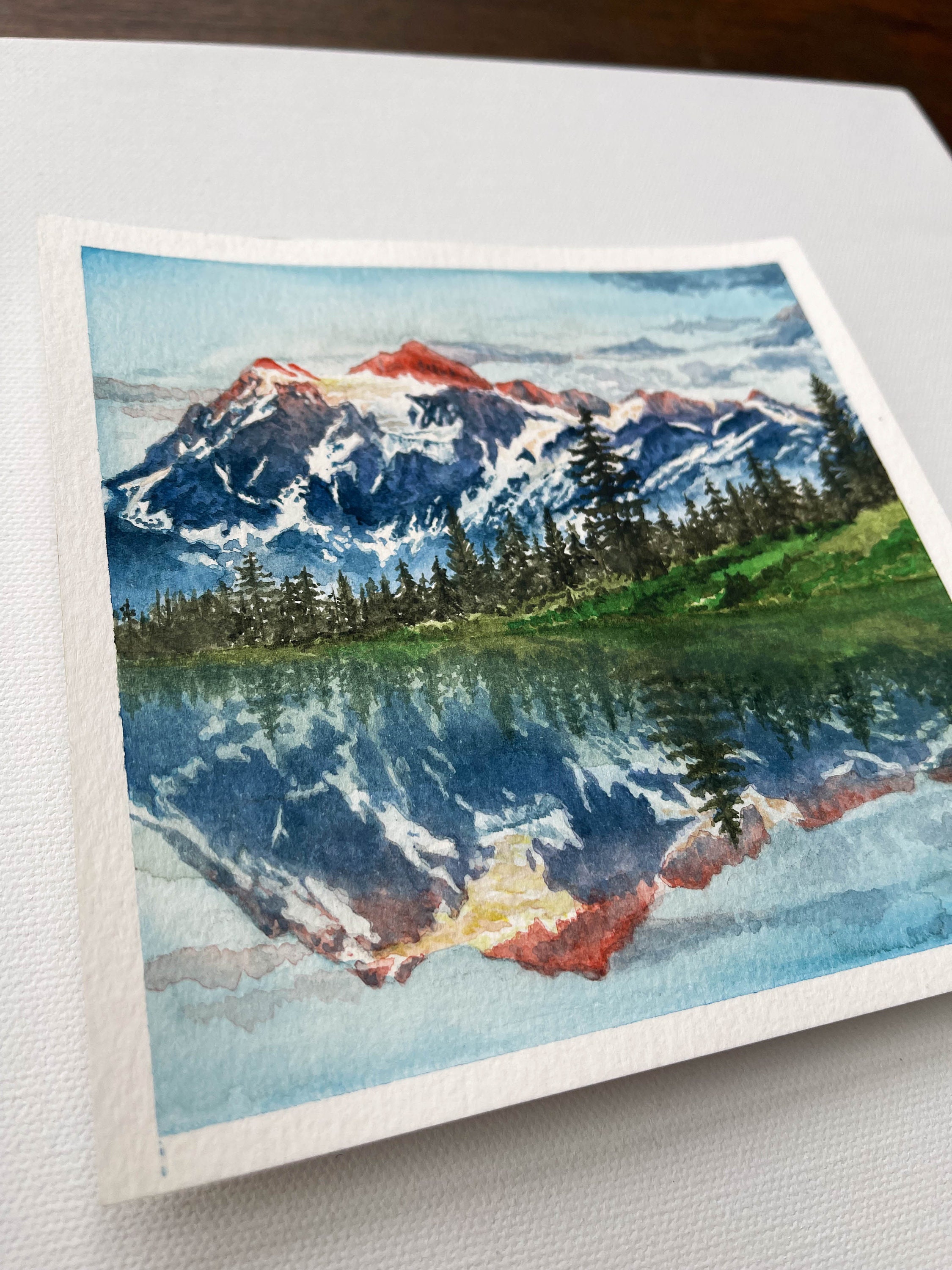 North Cascades National Park Landscape Watercolor Painting Art - Etsy