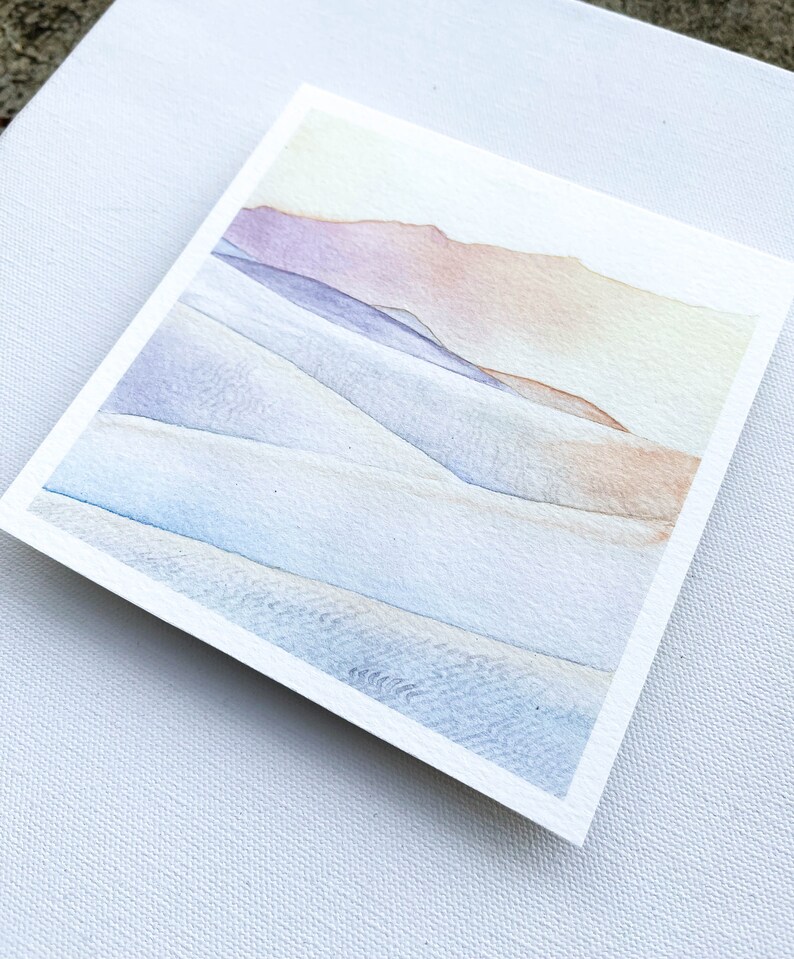 White Sands National Park Landscape Watercolor Painting Art Print - Etsy