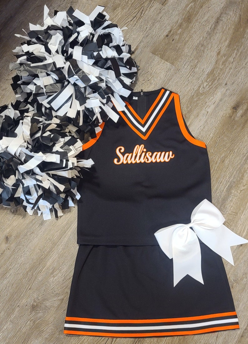 Cheer Suit- Trimmed Armholes and Straight Skirt With Bottom Trim - Etsy