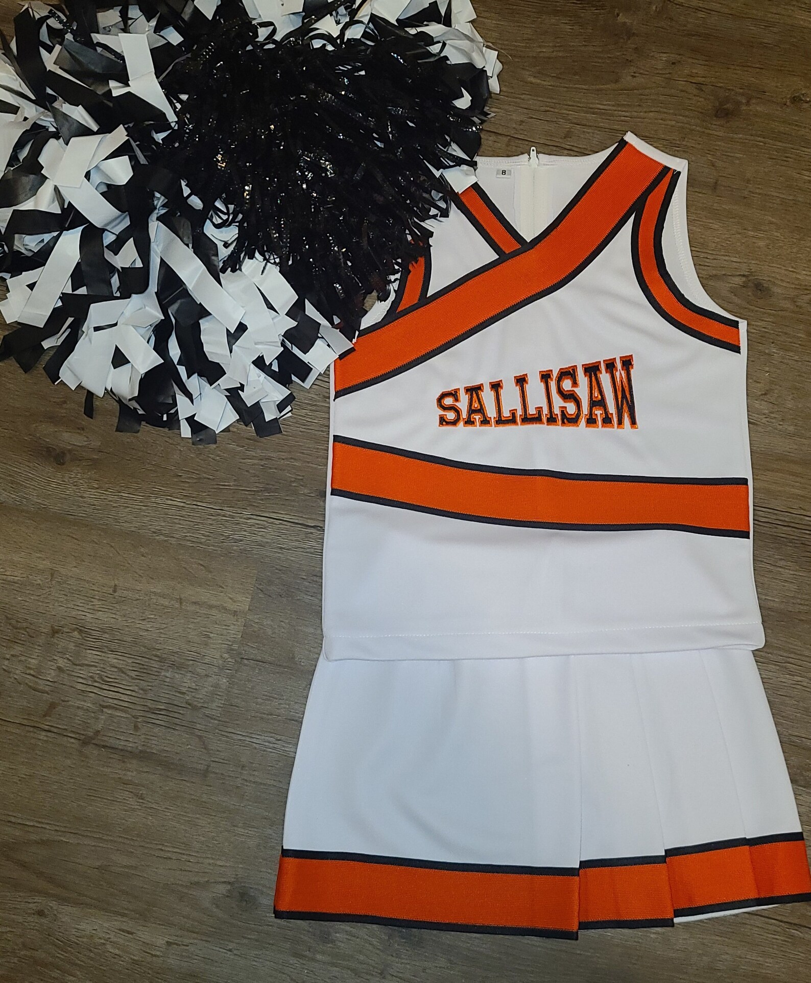 Cheer Suit Double Strip Angled Trim Top and Side Pleated Skirt - Etsy
