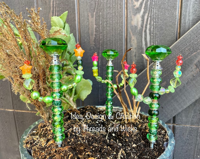7 Cactus Sun Catcher Cactus Plant Stake Southwestern Decor - Etsy