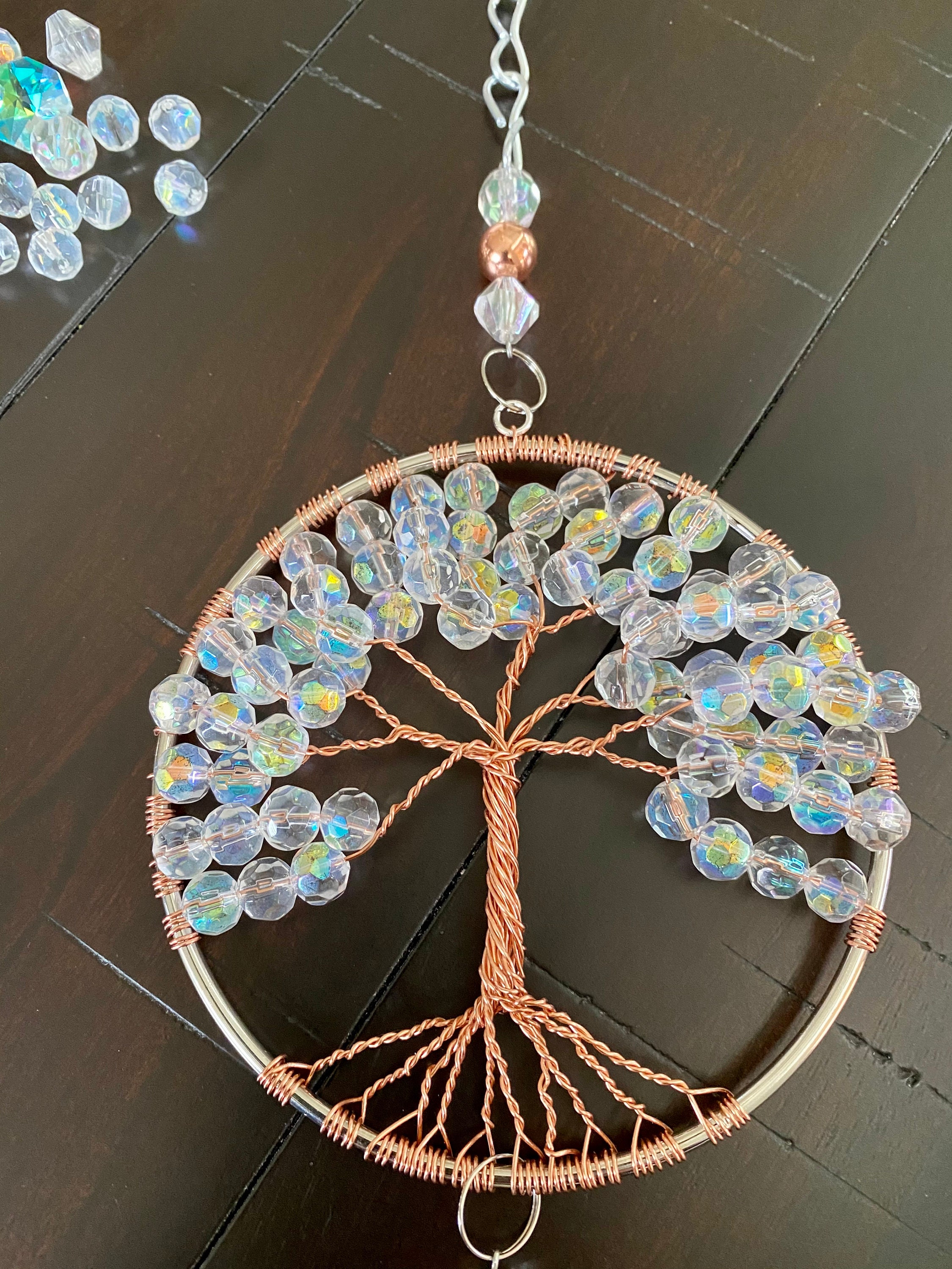 White Tree of Life Angel Sun Catcher Remembrance Gift - Etsy