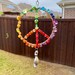 Peace Sign Sun Catcher, Boho Hippie Decor, Gift for Her, Crystal ...