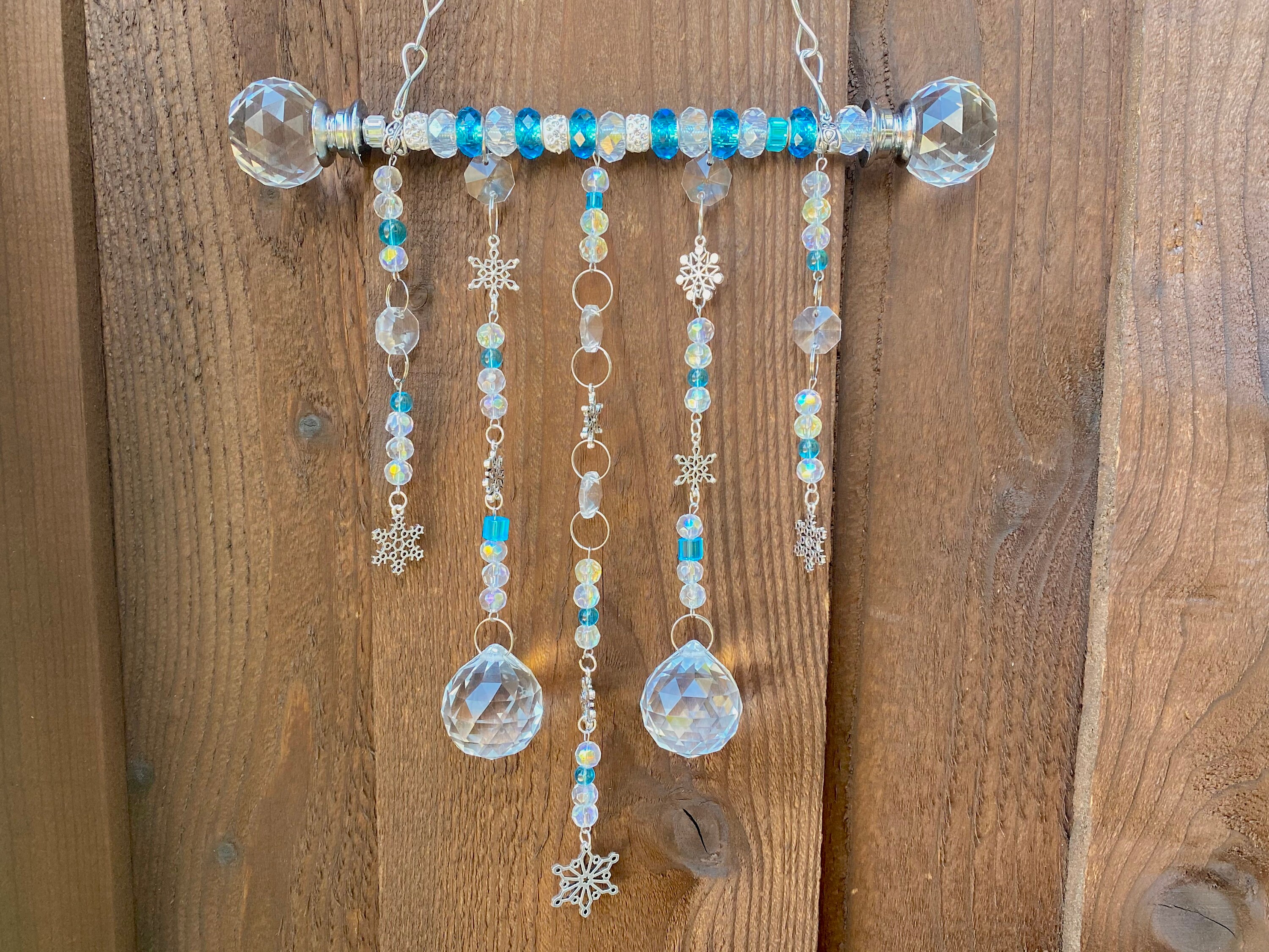 Snow Suncatcher Snowflakes Chandelier Crystal Sun Catcher - Etsy
