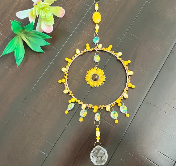 Sunflower Crystal Suncatcher Sunflower Gift for Mom Mothers - Etsy