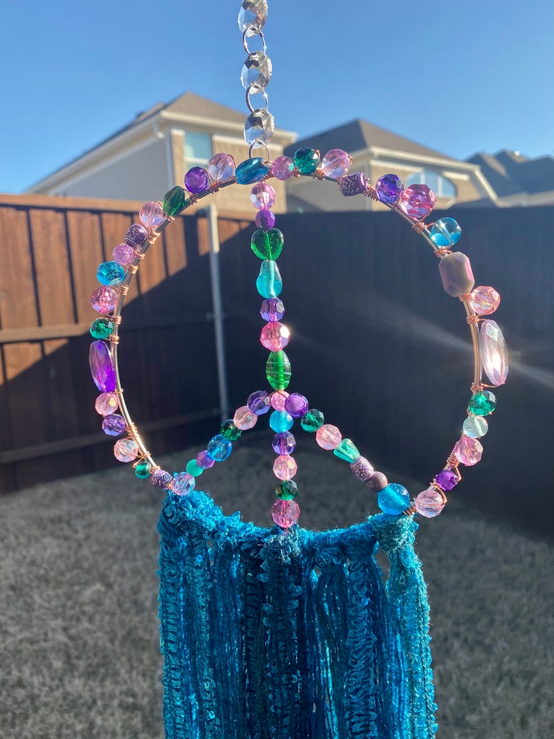 Peace Sign Decor, Peace Gift, Peace Wreath, Boho Bohemian Decor - Etsy