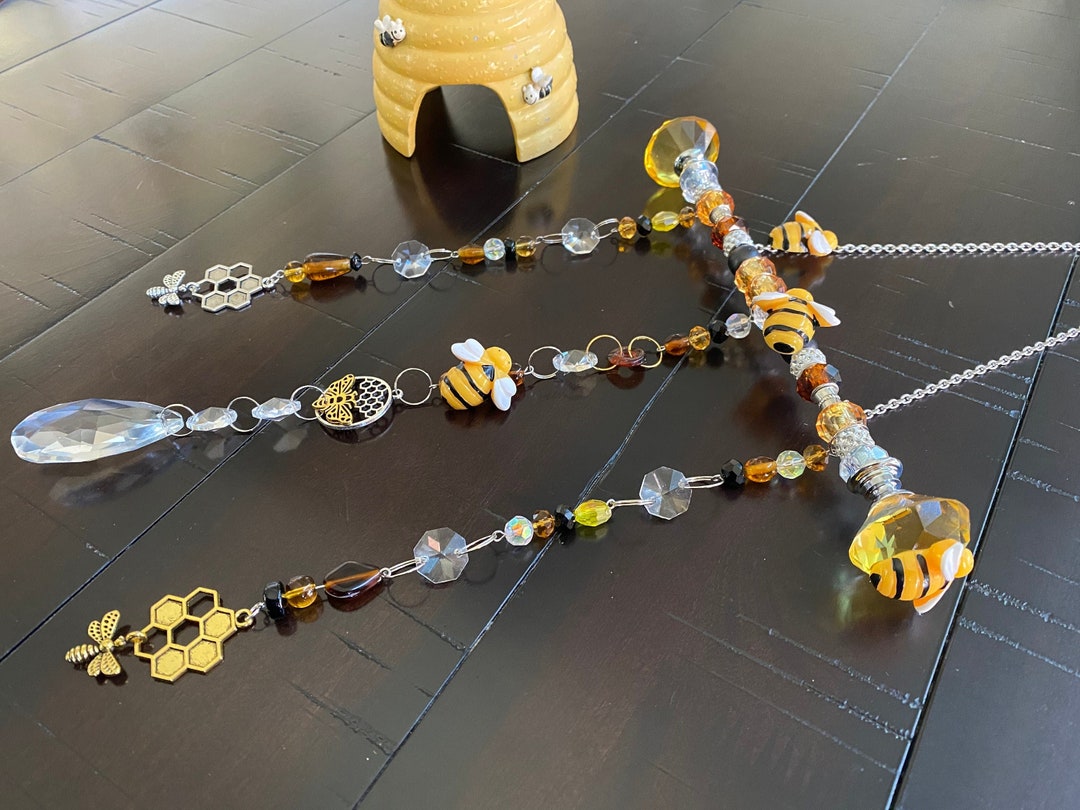 Honeybee Sun Catcher, Bee Suncatcher, Crystal Prism, Bee Gift - Etsy