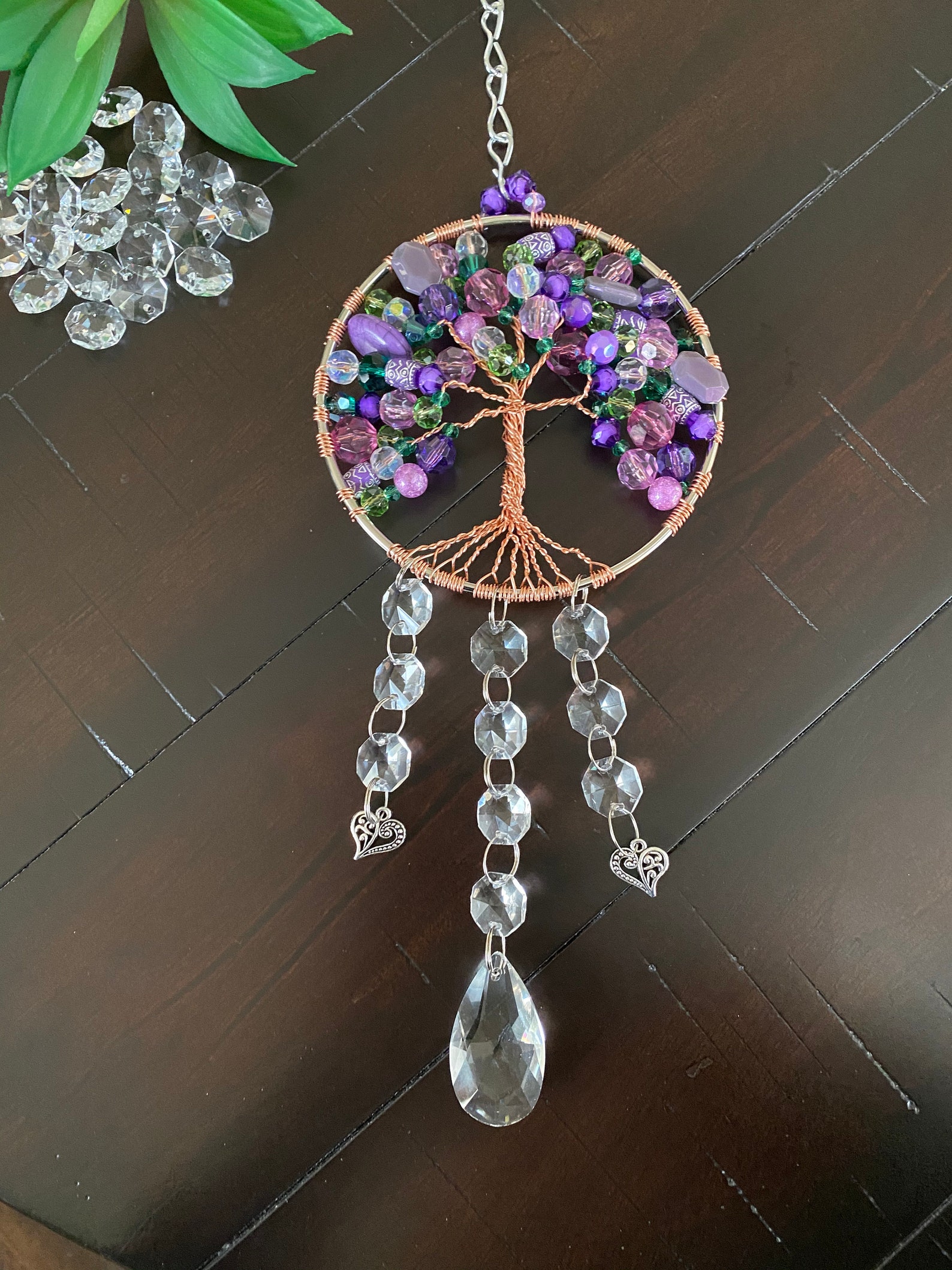 Spring Tree of Life Spring Tree Decor Crystal Sun Catcher - Etsy
