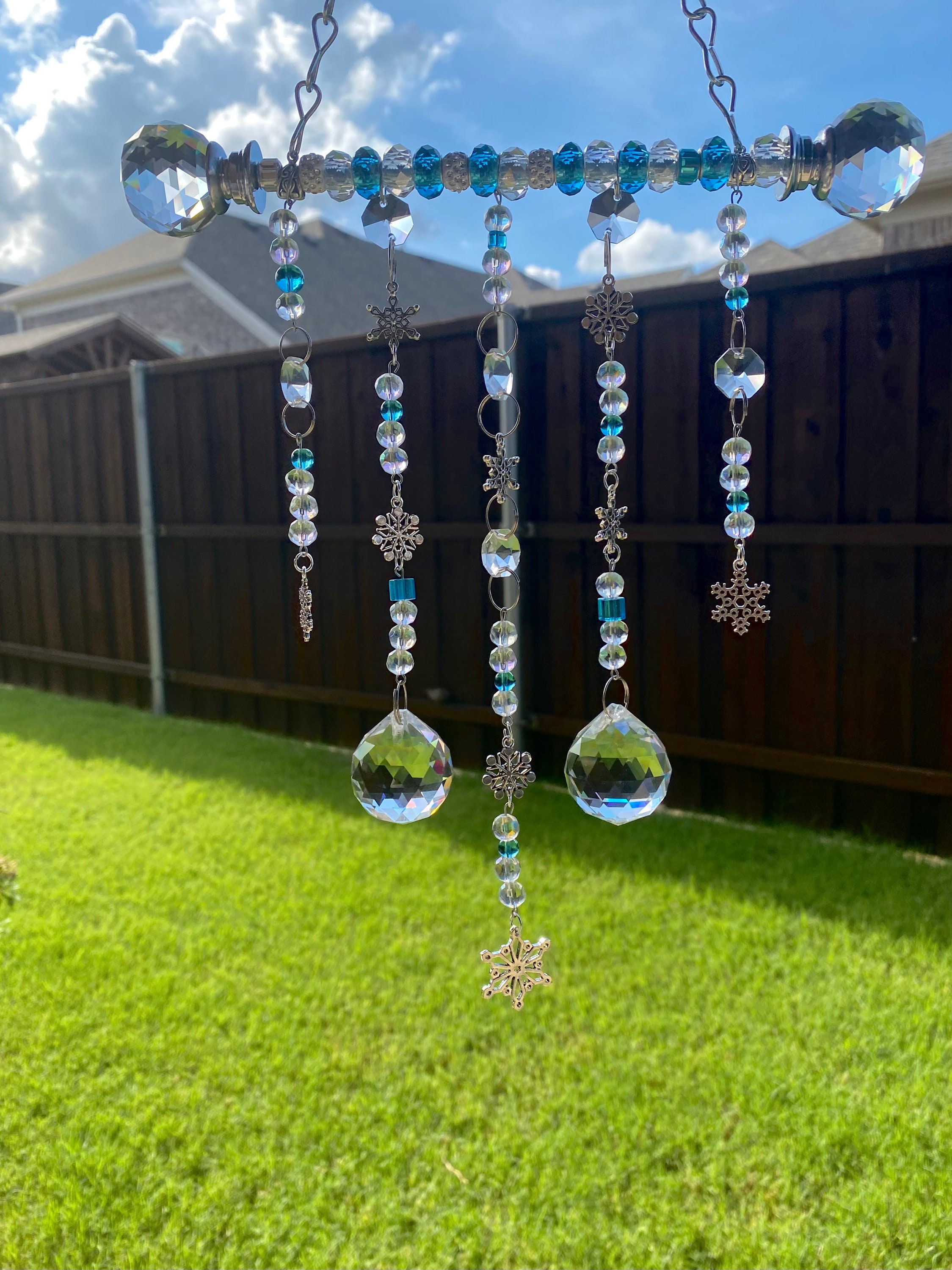 Snow Suncatcher Snowflakes Chandelier Crystal Sun Catcher | Etsy