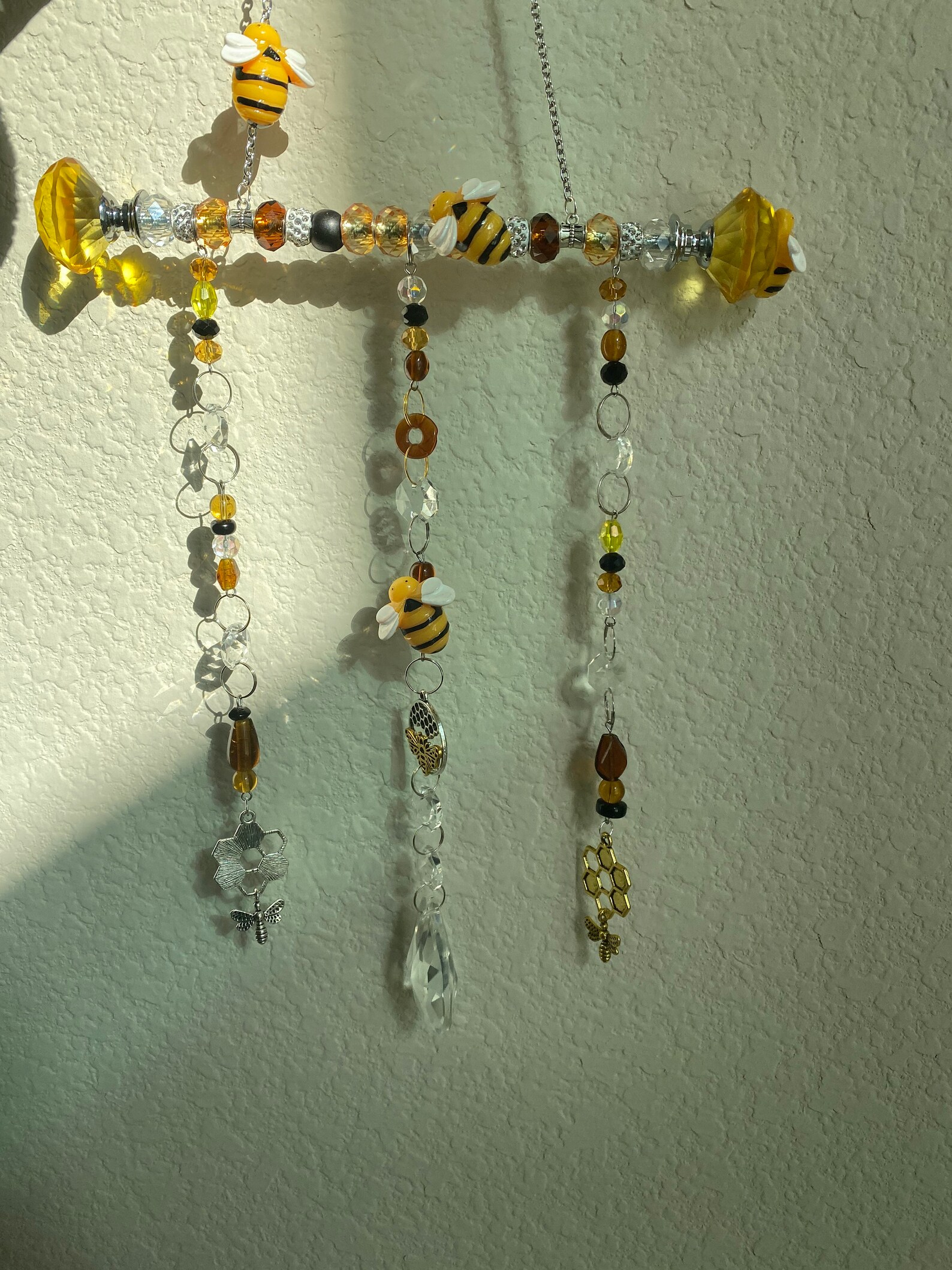 Honeybee Sun Catcher, Bee Suncatcher, Crystal Prism, Bee Gift - Etsy