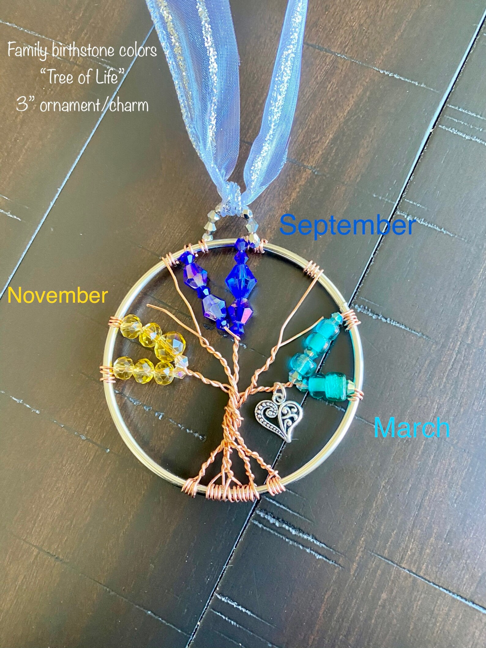 Family Birthstone Tree of Life, Christmas Ornament, Birthstone Gift ...
